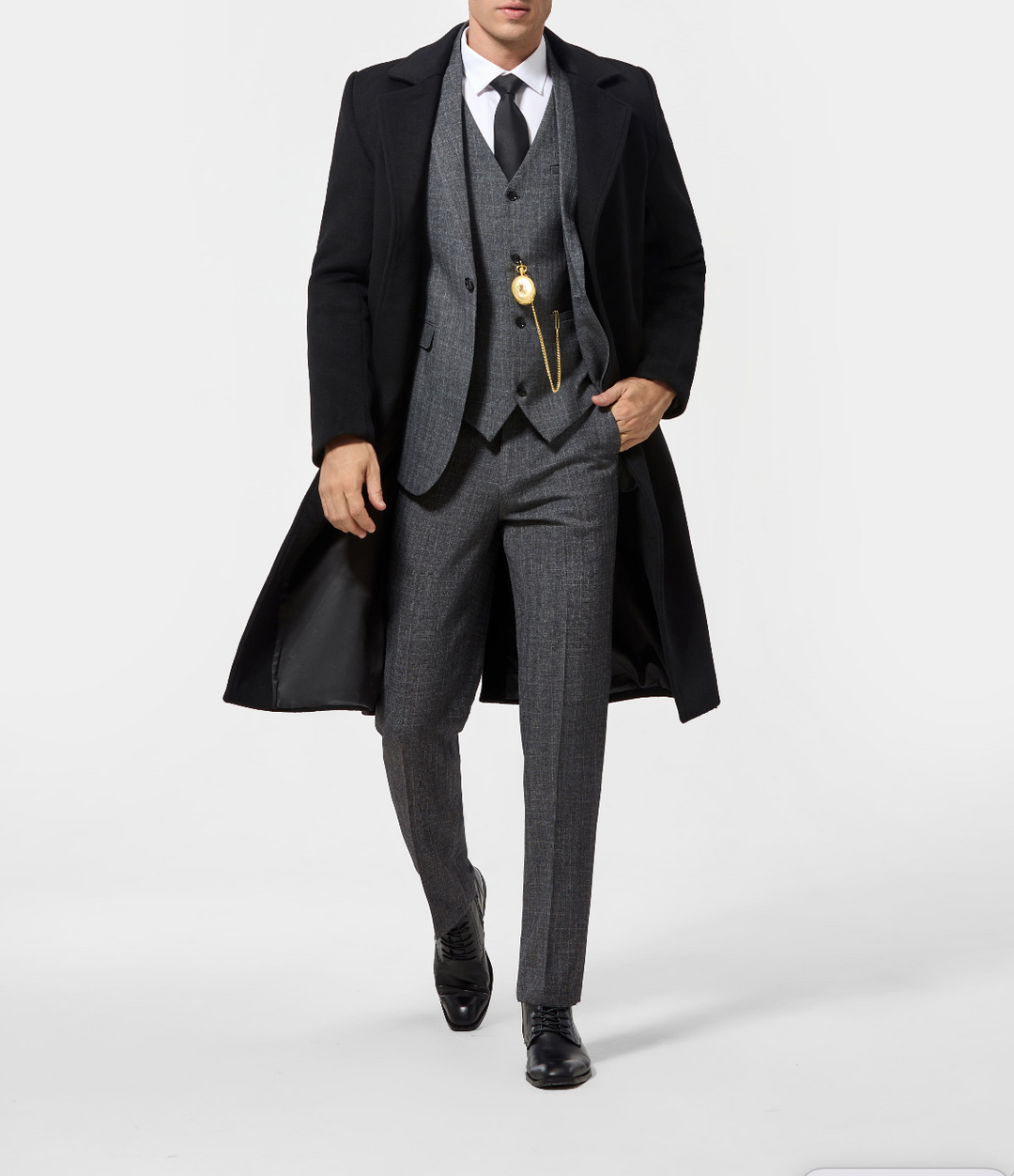 British Long Tommy Coat- Peaky Blinders – Birmingham Wear
